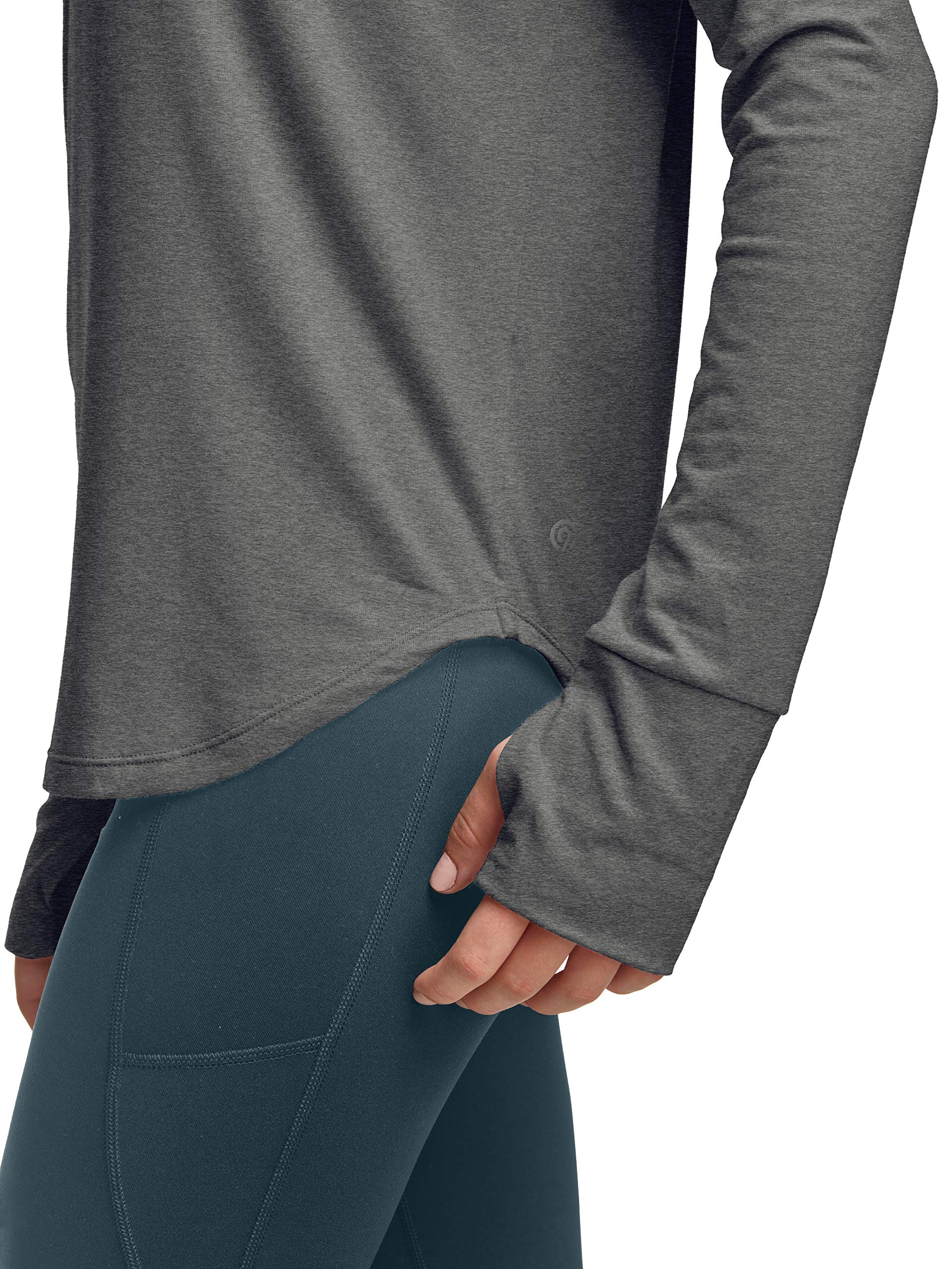 C9 Champion Women's Fashion Long Sleeve T-Shirt, Echo Gray Heather, L