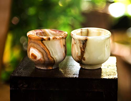 Shot Glasses Sake Cups Green Onyx Handmade Marble Tequila Shots Glass - Double Shot Glasses - Wine champagne Glass For Home Bar Small Shot