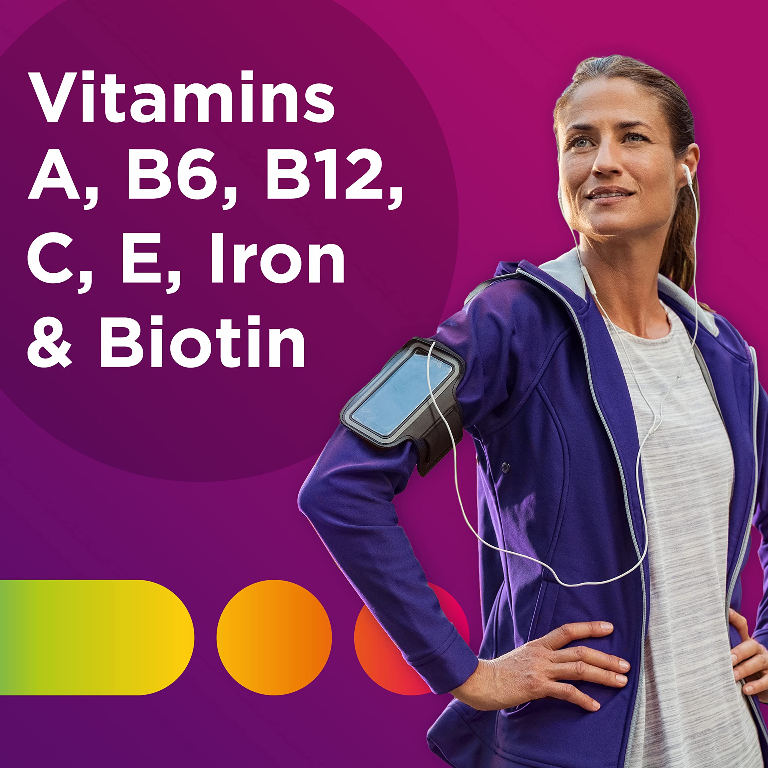 Centrum Multivitamin Tablet for Women, Multivitamin/Multimineral Supplement with Iron, Vitamin D3, B Vitamins and Antioxidant Vitamins C and E, Gluten Free, Non-GMO Ingredients - 200 Count