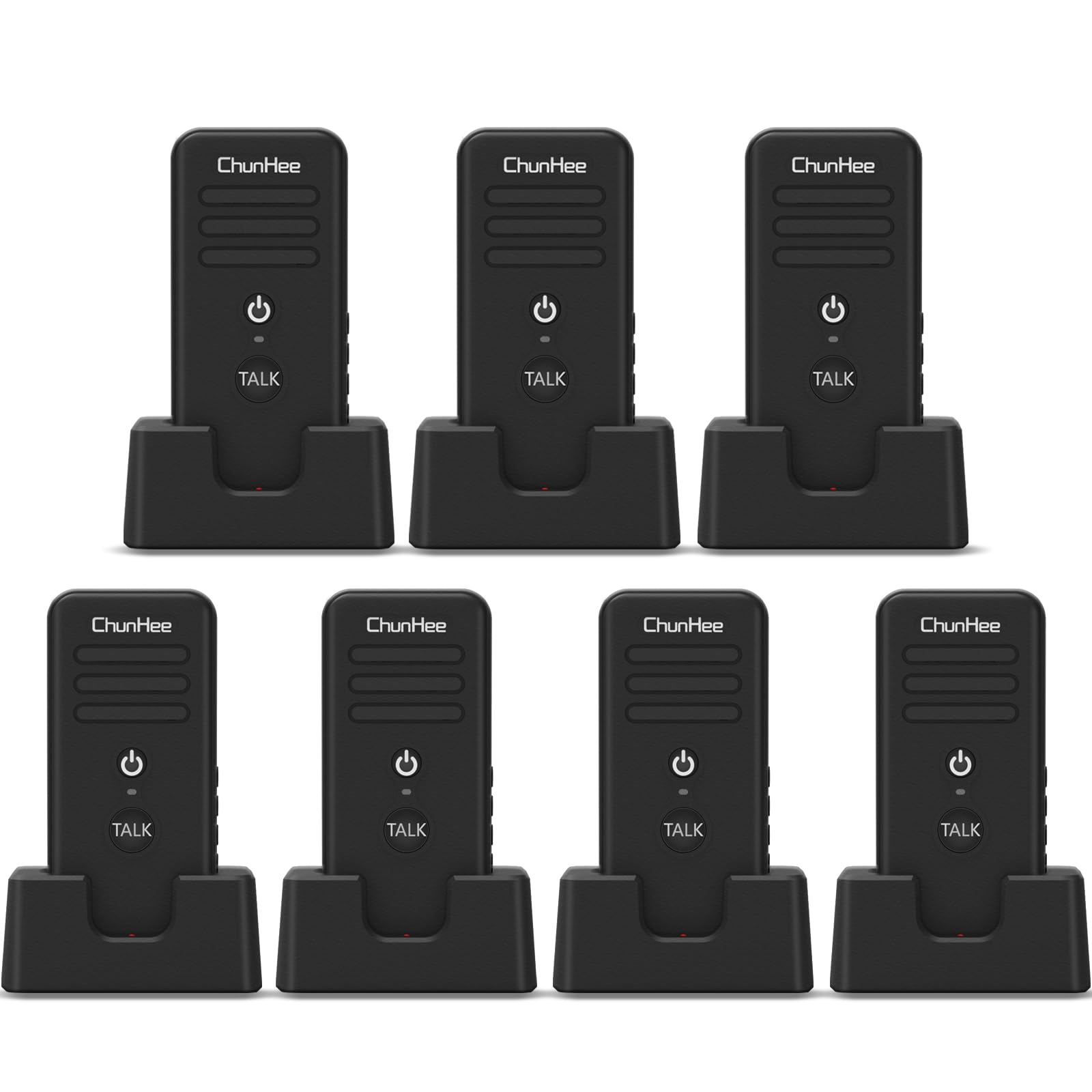 ChunHee Wireless Home Intercom System for Elderly, 7 Pack Two-Way Communication Caregiver Pager Nurse Calling System for Patient/Senior/Disabled/Nursery