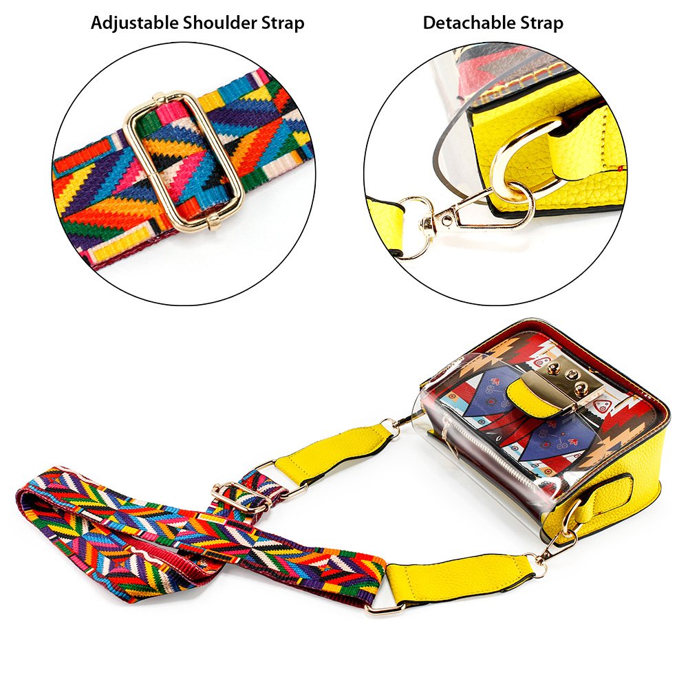 OCT17 Women Mini Clear Transparent Jelly Purse Plastic Cross fanny packs body Durable Summer Shoulder Bag