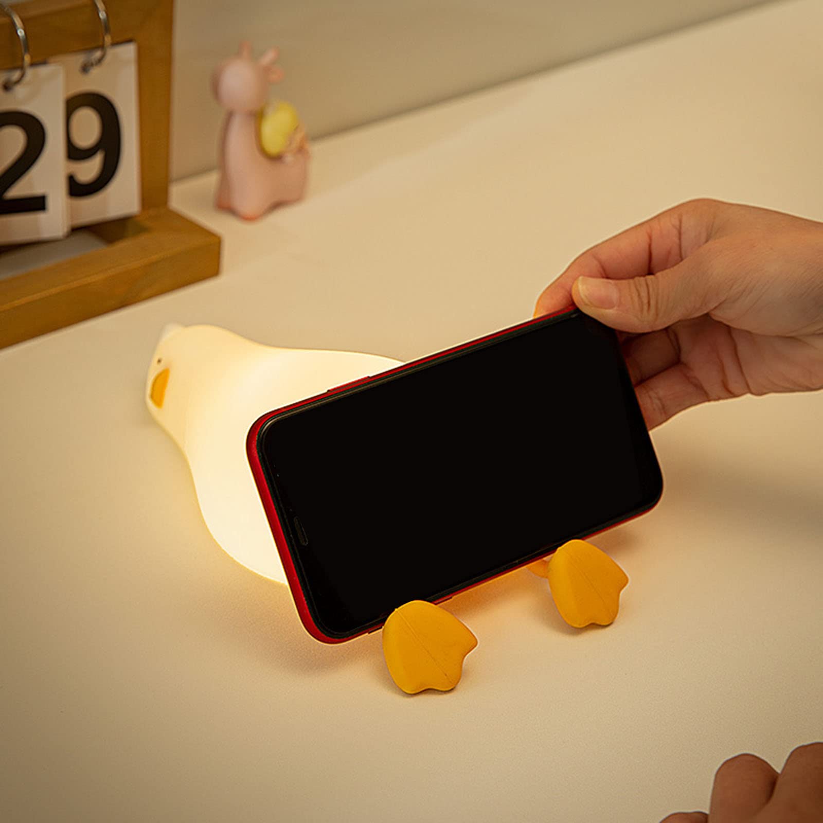 Cute Night Light Duck Lights Touch Nursery Lamp Baby Silicone Nightlight Funny Lamps for Kids Bedroom Bedside