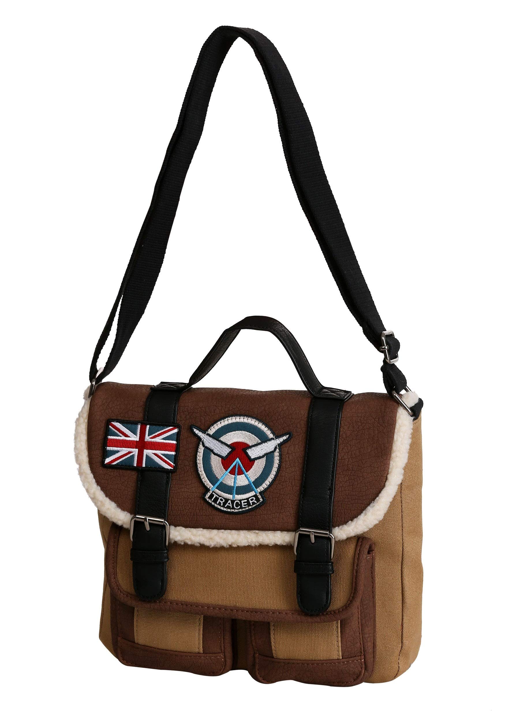 Loungefly Overwatch Tracer Distressed Faux Leather Crossbod Standard