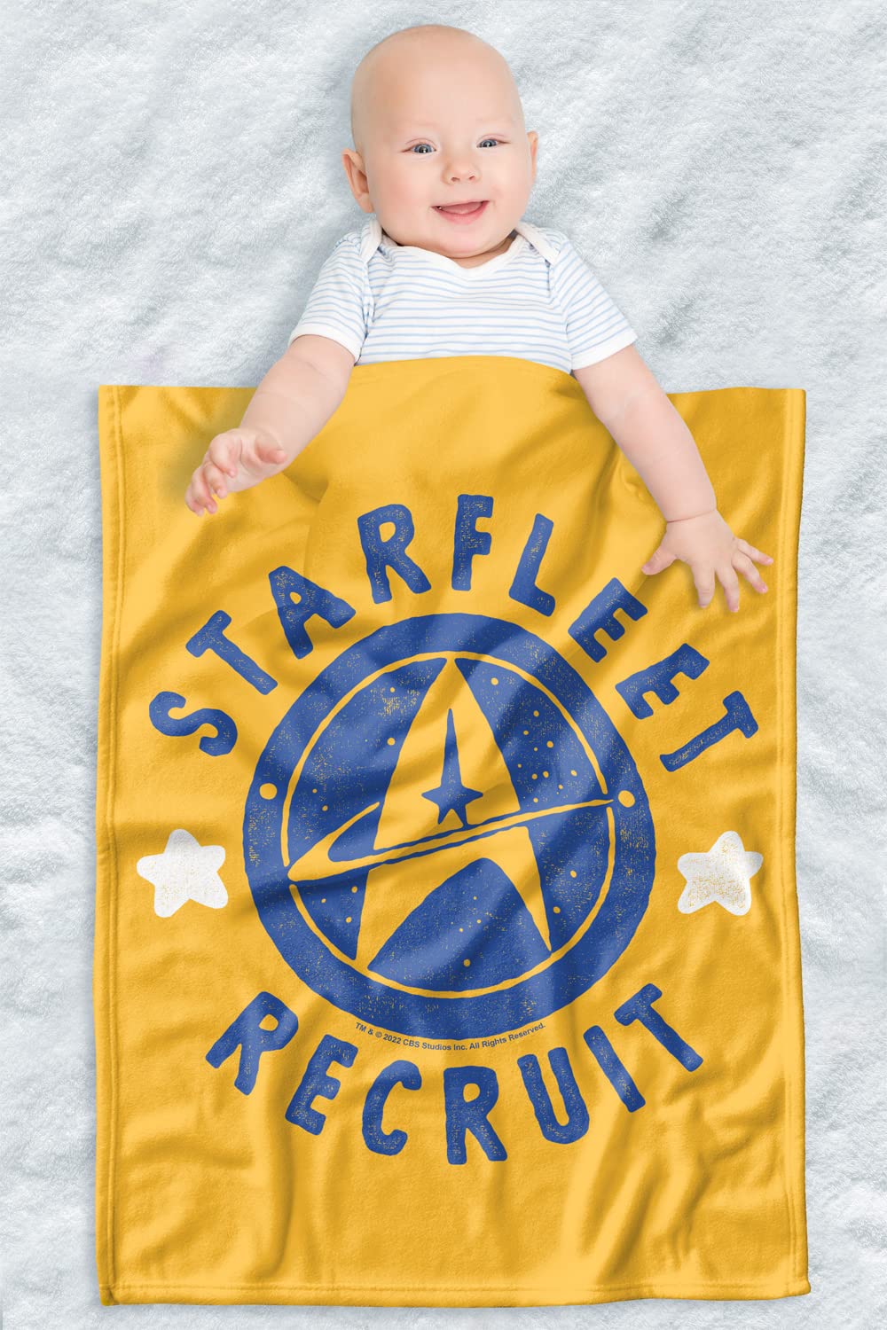 LOGOVISION Star Trek Lightweight Baby Blanket, 30"X40", Recruit Stamped Unisex for Infants Girls & Boys