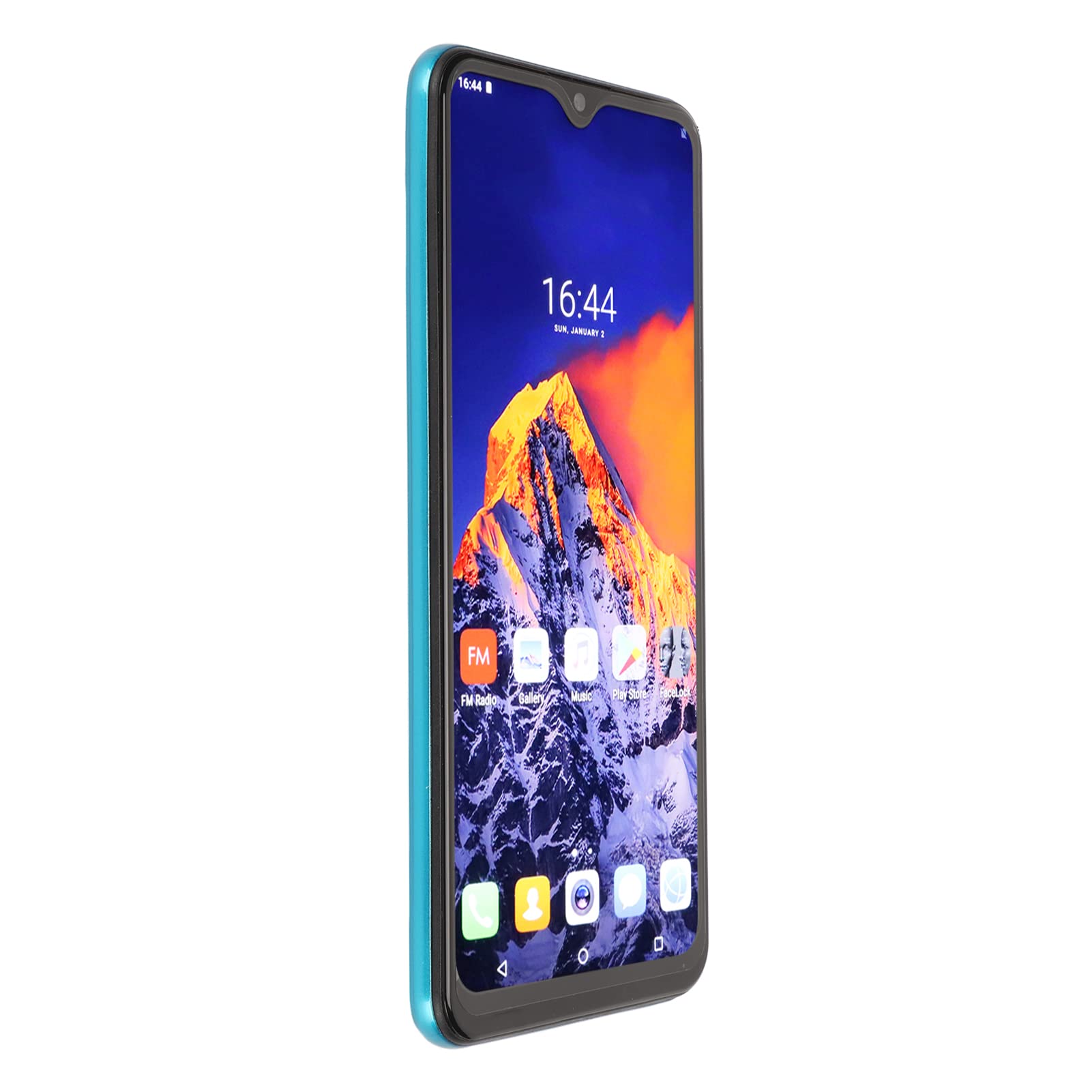 BROLEO Smartphone, 5MP Front 13MP Rear Camera Face Recognition 6.5 Inch Cell Phone RAM 6GB ROM 64GB 3 Card Slots 100-240V MT6580 CPU Processor for Students (US Plug)