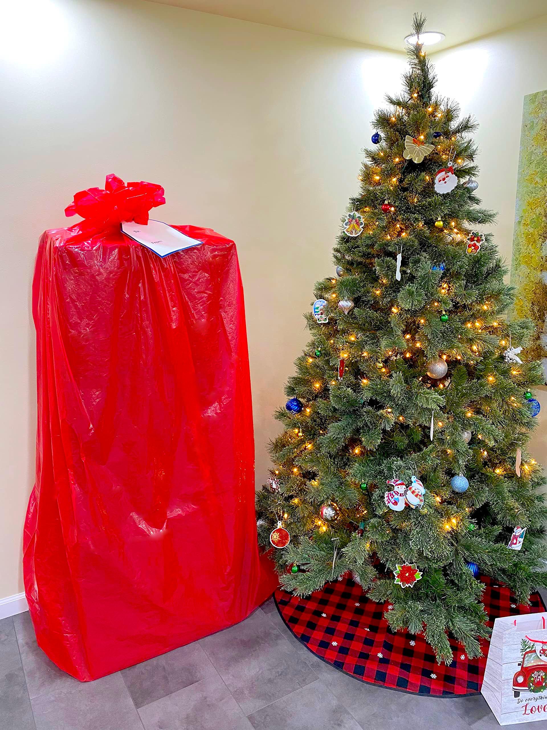 Iconikal Giant, Jumbo Bike Size Gift Bag, Wrap, Red, 96 x 60-Inches