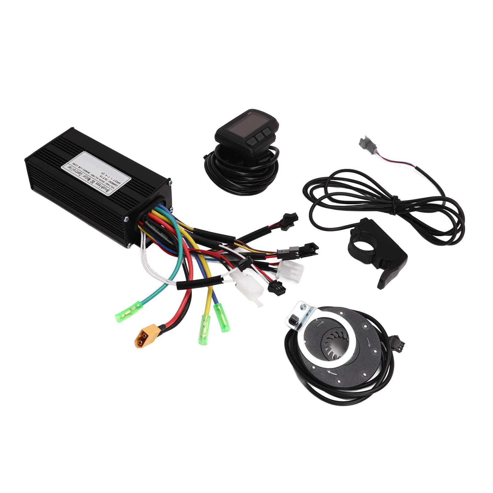 Electric Bike Motor Controller Kit, Electric Motor Controller Good Heat Dissipation LCD Meter 500W 750W 24V 36V 48V for Cyclists for DIY