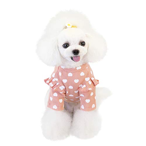 HonpraD Small Dog Fleece Sweater Girl Pajamas for Small Dogs Girl Boy Cute Warm Dog Clothes Outfit Extra Small Puppy Pjs Soft Doggie Cat Clothing Autumn pet Clothes