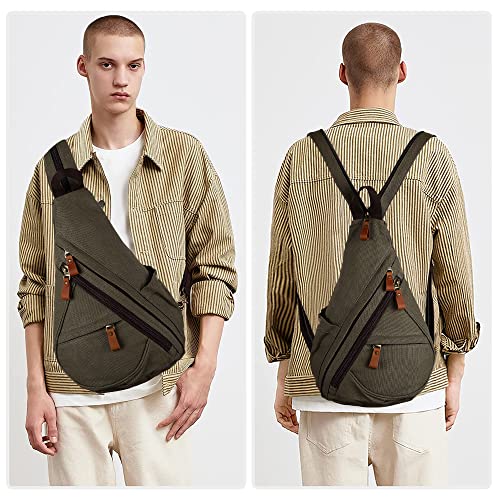 HuxFam Small Sling Crossbody Backpack Multipurpose Casual Daypack Backpacks Outdoor Cycling Hiking Travel