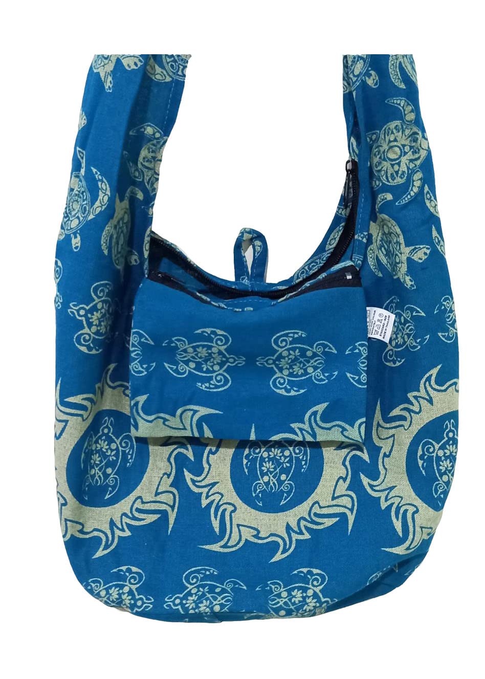 Lovely Creations's Hippie Boho New Elephant Crossbody Bohemian Gypsy Sling Shoulder Bag"Small" Size (Turtle Sky blue)
