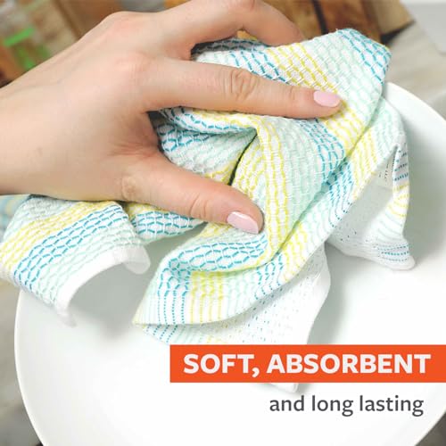 Full Circle Tidy 100% Organic Cotton Dish Cloths, Set of 3, Spring Green