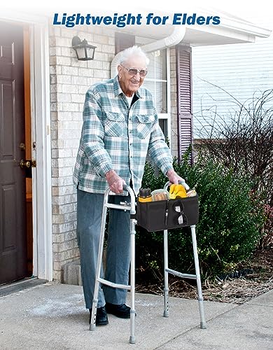 JOYTUTUS Walker Basket for Folding Walker, Basket for Walkers for Seniors,Rollator Walkers Storage Bag, Can be Installed Outside or Inside of Walker, Wheerchair
