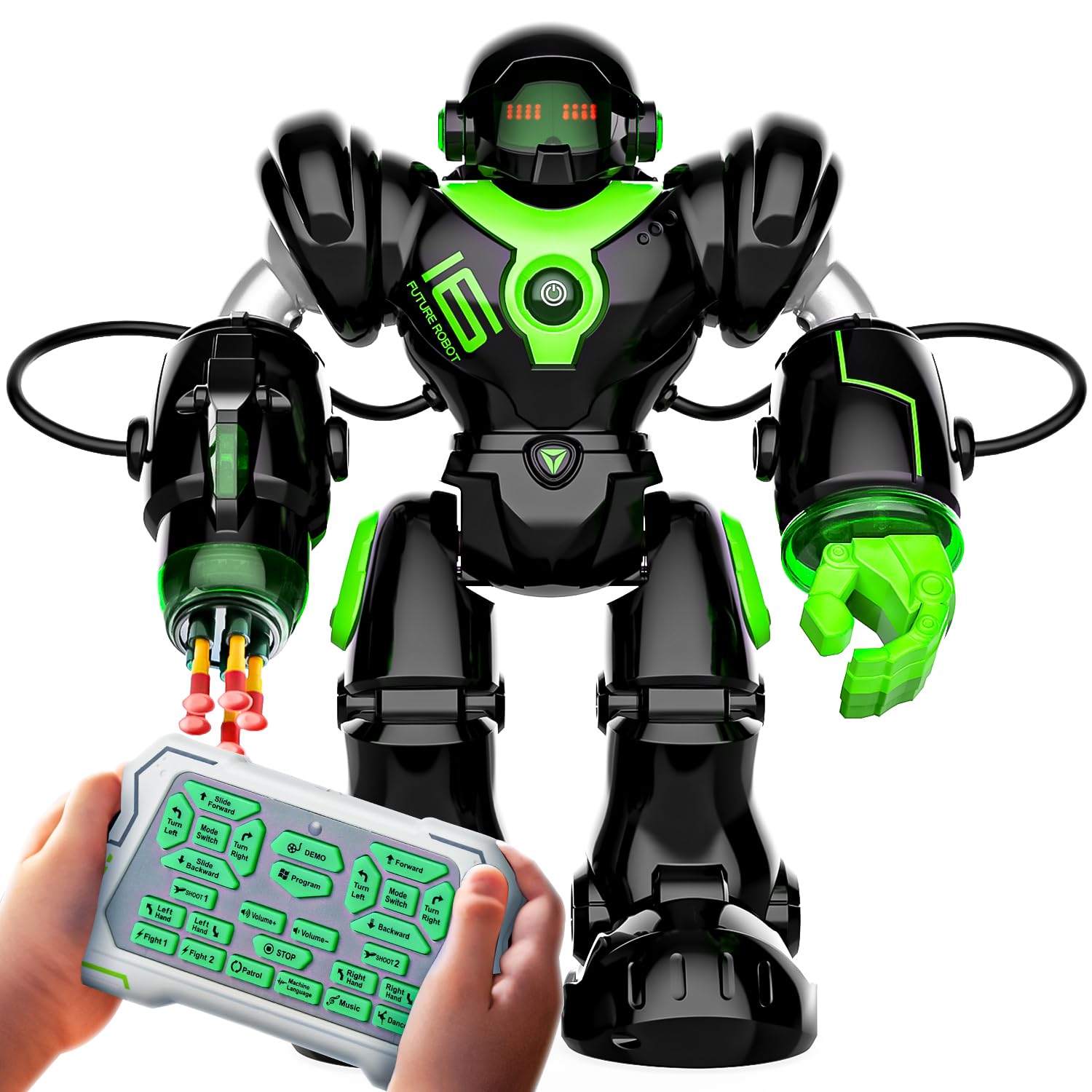 BEZGAR TR300 Robot Toys for Kids - Smart Programmable, Dancing Remote Control Emo Robot with 22 Actions, Supporting 78 Changing Expressions, Ideal Gifts for Kids, 3 4 5 6 7 8 Year Old Boys