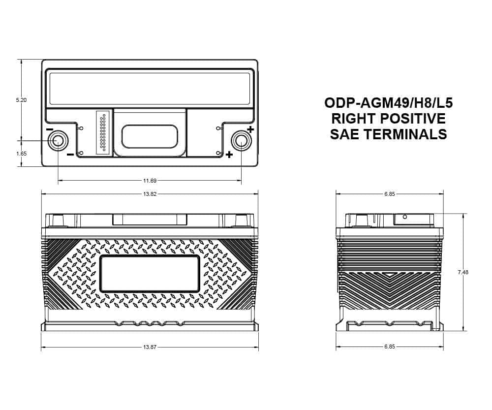 Odyssey Battery ODP-AGM49H8L5 Performance Series AGM Battery