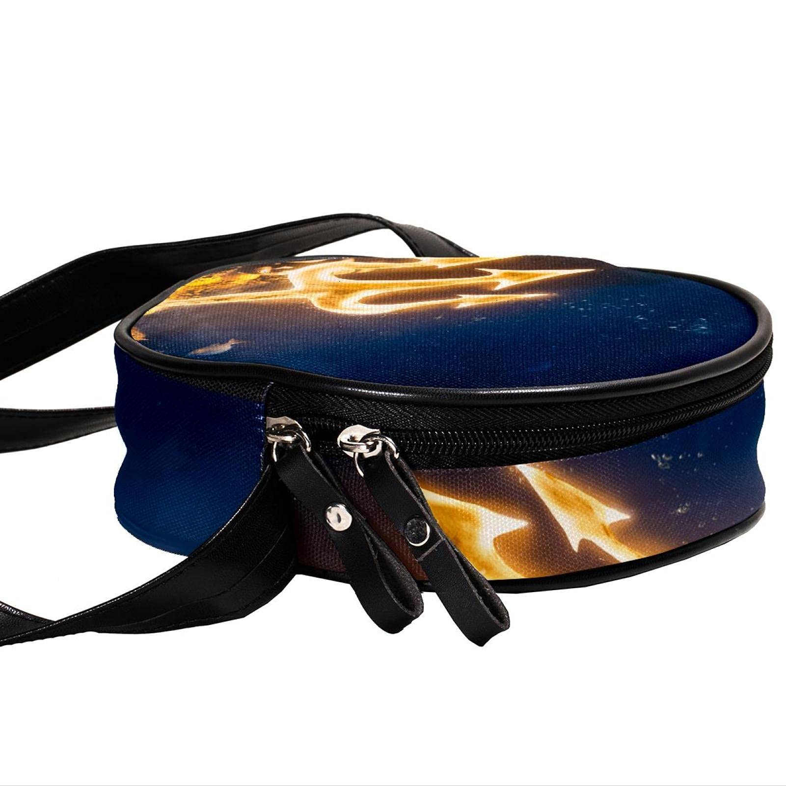 Sea Fire Trident Crossbody Bag for Women Circle Purse Shoulder Handbag Wallet Crossbody Purse Bag