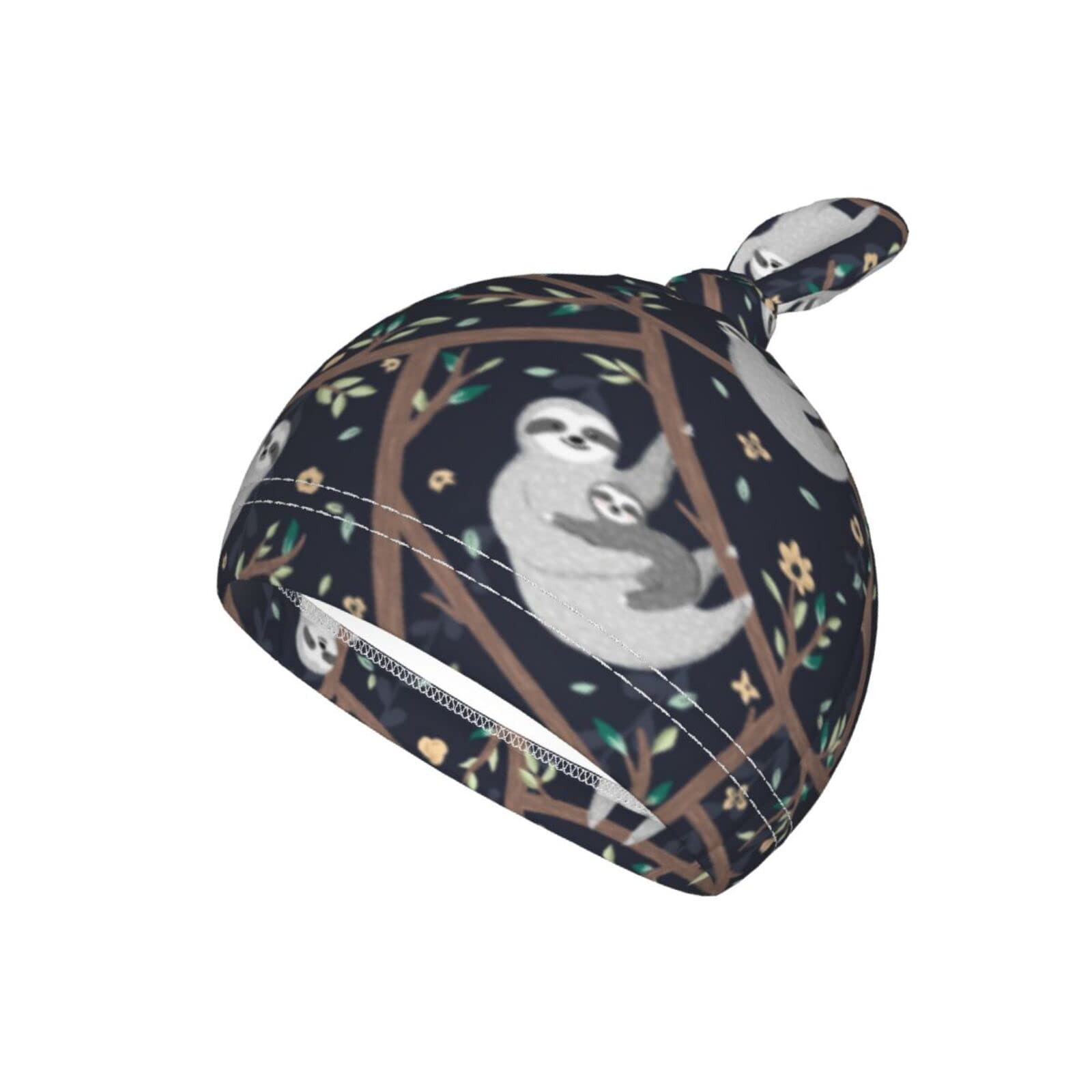Cute Sloth Baby Stuff Swaddle Blanket Hat Set,Soft and Stretchy Infant Receiving Blanket for Newborn, Swaddle Sack Wrap for Boy/Girl