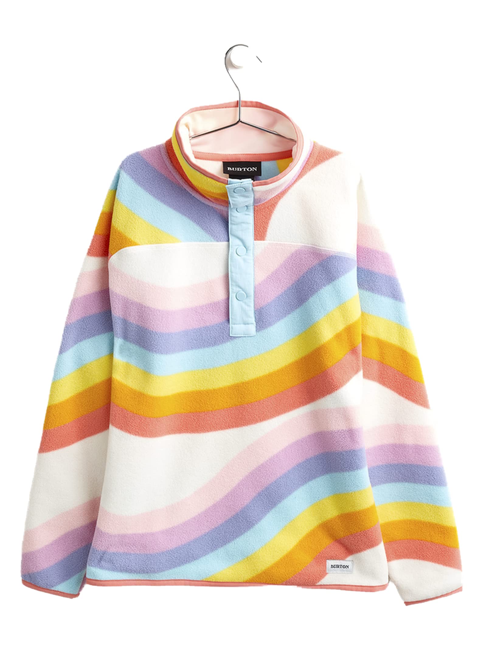 Burton Kids' Spark Anorak, Stout White Rainbow Mashup, X-Small