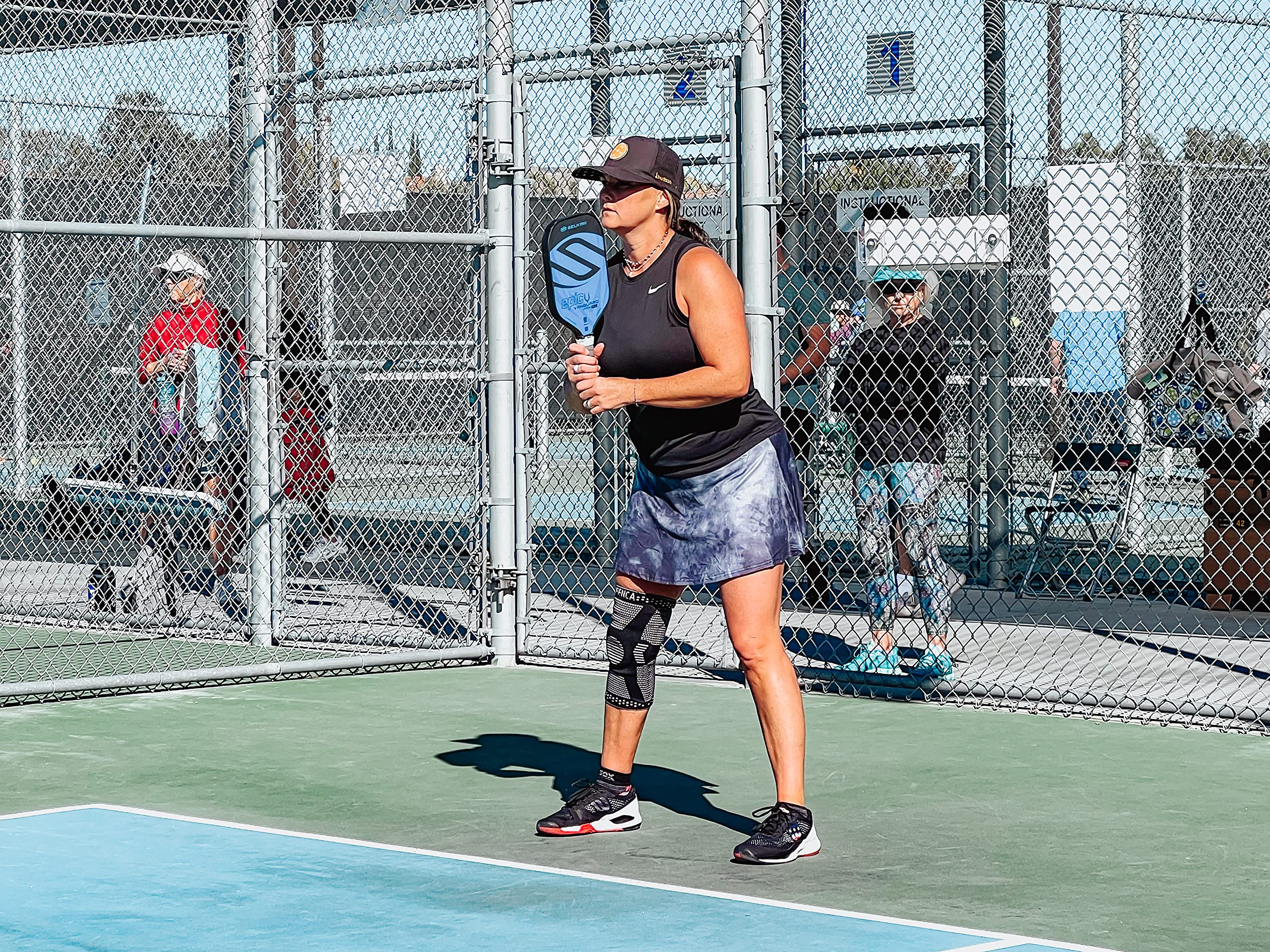 BLEVONH Skorts Skirts for Women,Tennis Golf Running Active Pleated Skirts with Liner Inner Pocket Black Grey Tie-dye 3XL
