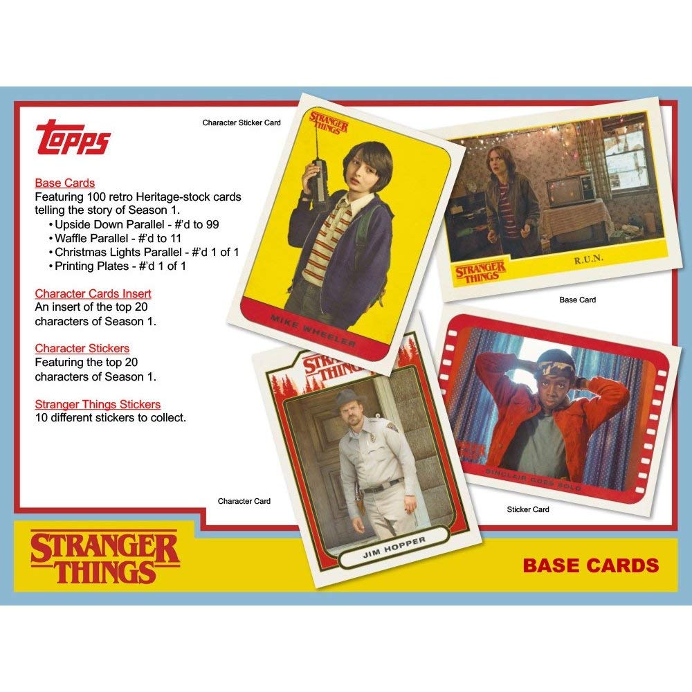 Topps Cards: Stranger Things Value Box | 1 Commemorative Patch Card in Every Value Box | 10 Pack | All Factory Sealed, Multicolor (887521075003)