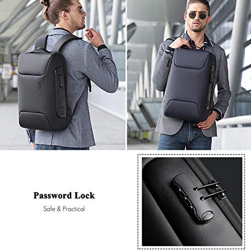 FANDARE Laptop Backpack Business Anti-Theft Daypacks Travel Large Backpack with USB Charging Port Waterproof College Computer Bag for Women & Men Fits 15.6 Inch Notebook Blue