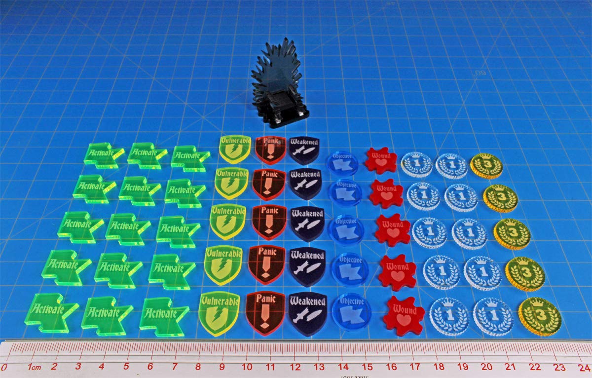 LITKO Token Upgrade Set Compatible with Ice & Fire Tabletop Miniatures Game, Multi-Color (56)