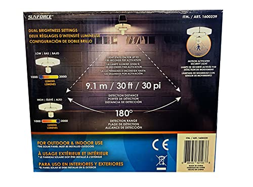 Costco Sunforce 2000 Lumen LED Motion Activated Solar Security Light