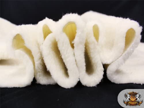 Heavy Duty Sherpa Sheep Skin 60" Wide - 21oz per Yard, 7.7mm Sold by The Yard (Ivory)