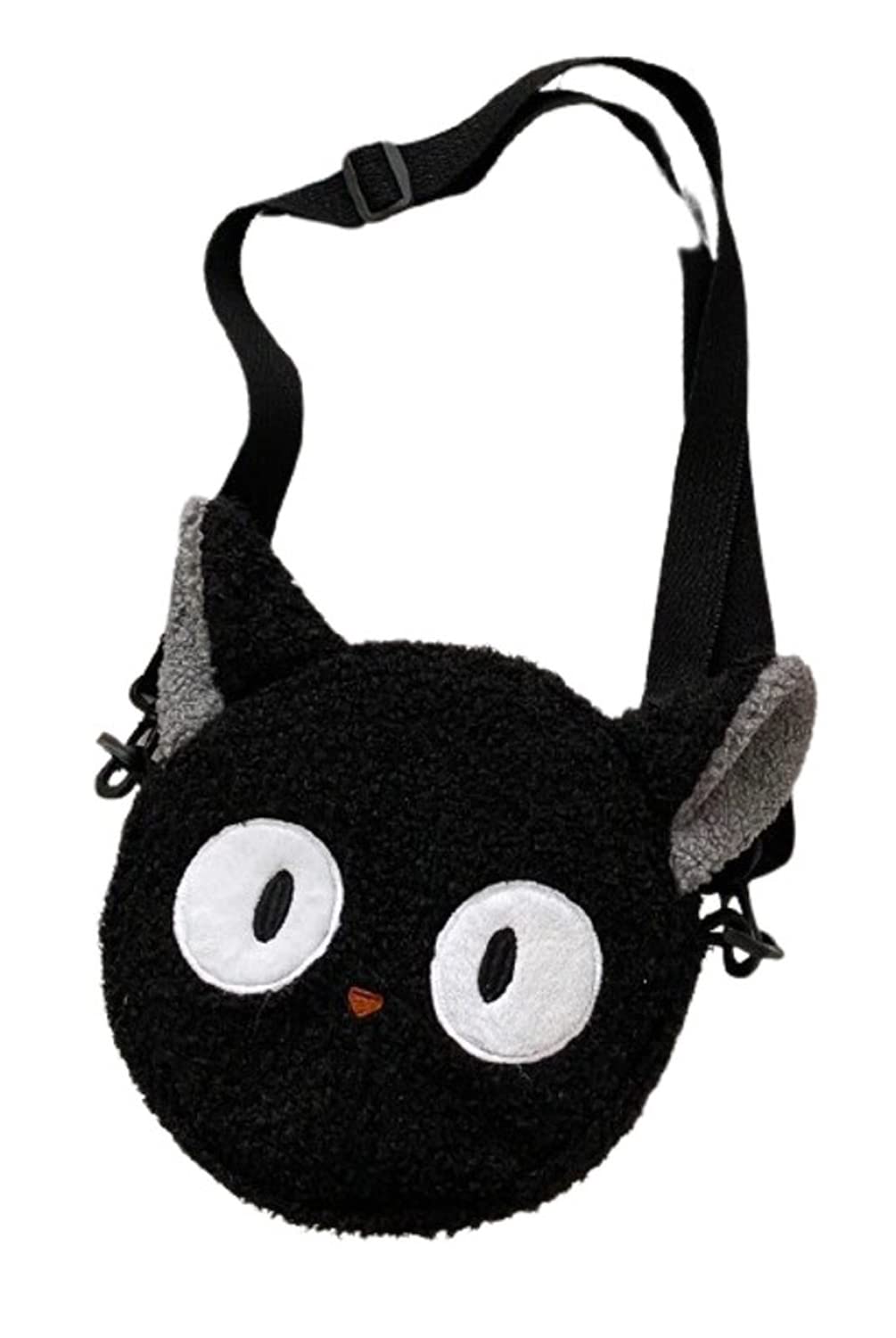 Cute Plush Crossbody Bag Fluffy Animal Shoulder Bag Cat Handbags with Adjustable Straps For Women (Cat)