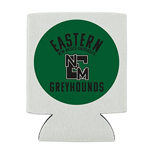 Eastern New Mexico University Greyhounds Logo Can Cooler - Drink Sleeve Hugger Collapsible Insulator - Beverage Insulated Holder