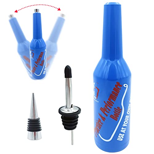 JVNZAM Flair Bottle Bartender Practice Bottles Set, 3pcs Flair Bartending Kit for Bar Performance Liquor Bottles, 1 Flair Bottle, 2 Wine Stoppers