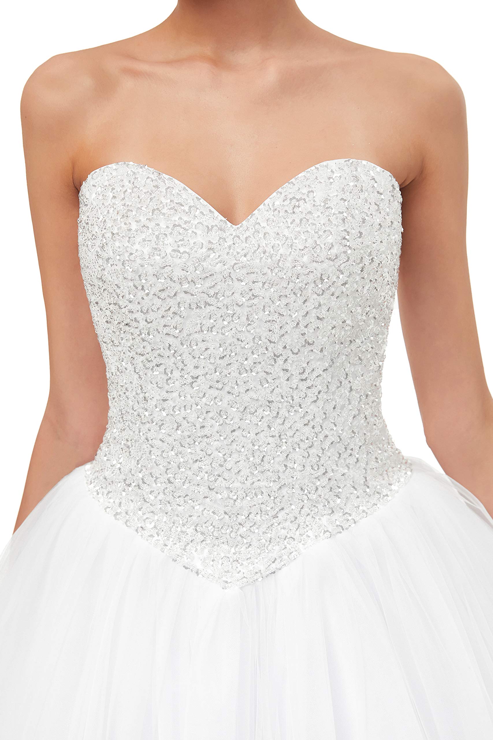 Likedpage Women's Ball Gown Bridal Wedding Dresses (US6, Ivory)