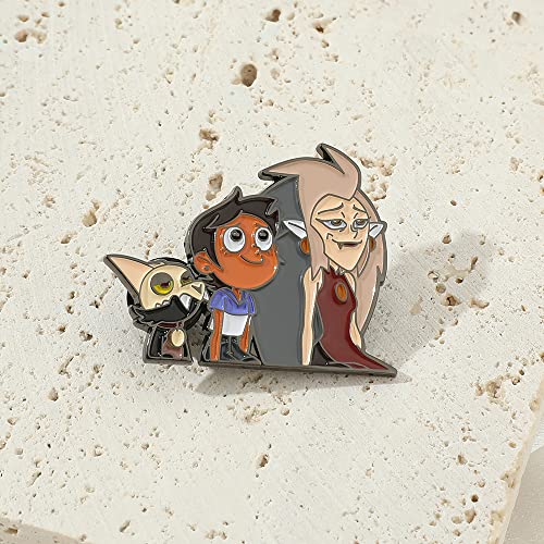 Fantasy Adventure Cartoon The Owl-House Enamel Pin Metal Brooch Badges Pins for Backpack Hat Accessories (A)