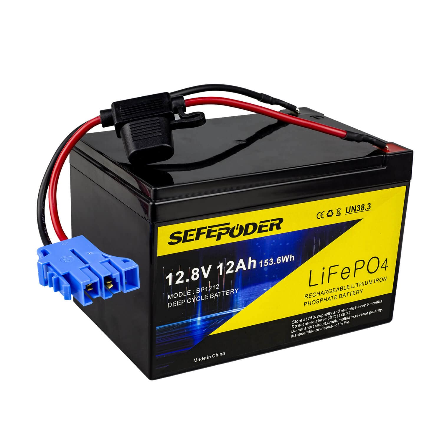 SEFEPODER Replacement Battery Compatible with Peg Perego Ride-On Toys 12-Volt Battery, 12V 12Ah Lifepo4 Lithium Ion Rechargeable Battery for Peg Perego Ride-On Vehicles