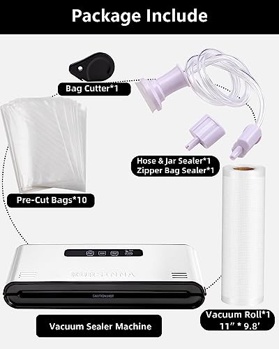 KURSINNA 1000W Sous Vide Machine and 85kPa Vacuum Sealer Machine Combo Pack, Immersion Sous Vide Cooker Circulator with Food Save Vacuum Sealing System