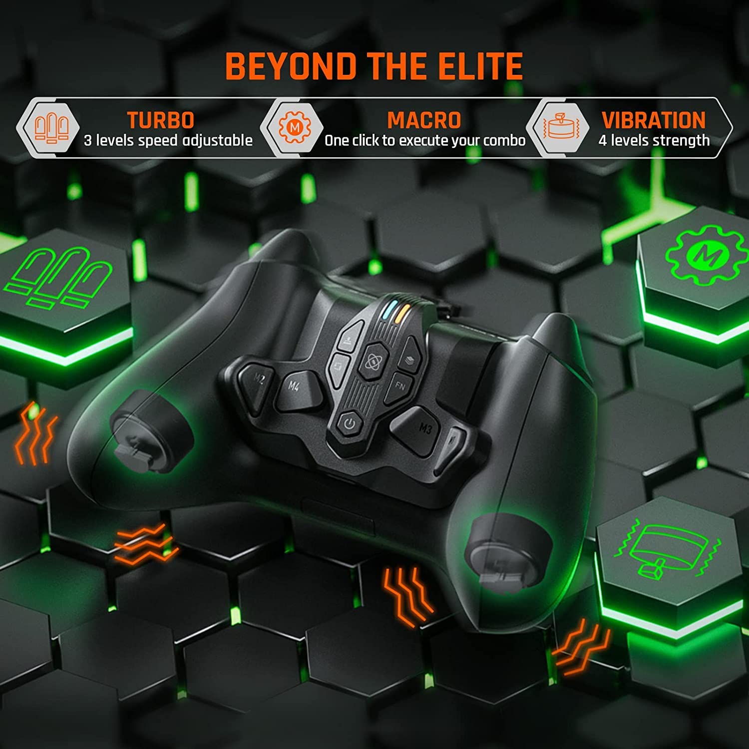 Controller Paddles, BIGBIG WON ARMOR-X Pro for Xbox Series X|S Controller Working on Xbox Series X/S|Xbox One|Switch|PC, Motion Control 6-Axis Gyro Mod Pack