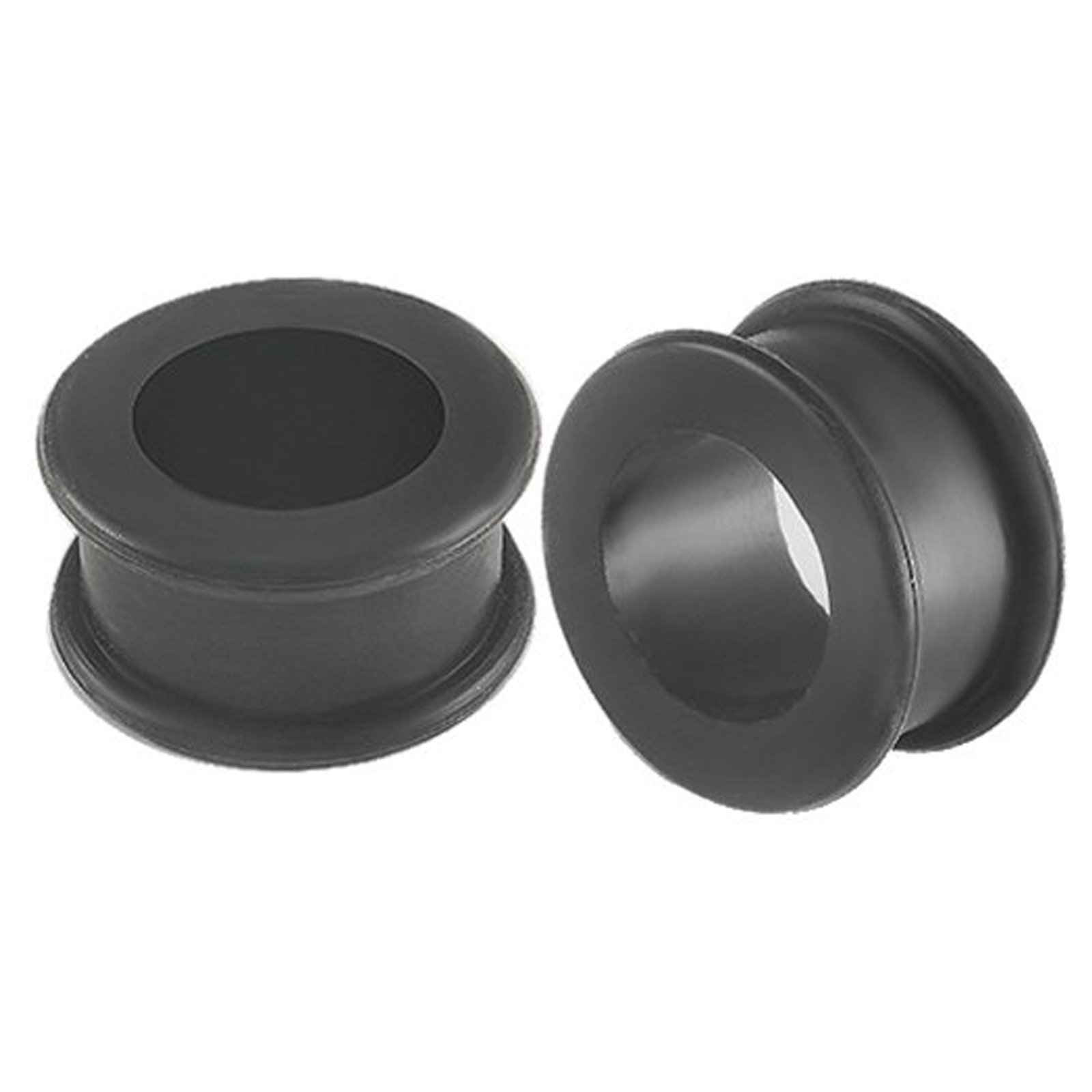 bodyjewellery 7/8 inch 22mm Black Implant grade silicone Double Flare Tunnels Ear Gauge Plugs ABCF Ear Stretching Piercing 2Pcs