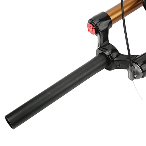 DAUERHAFT Bicycle Front Forks, 120mm Stroke 26inch Mg Aluminum Alloy Bike Suspension Air Fork Straight Steerer for Off Road