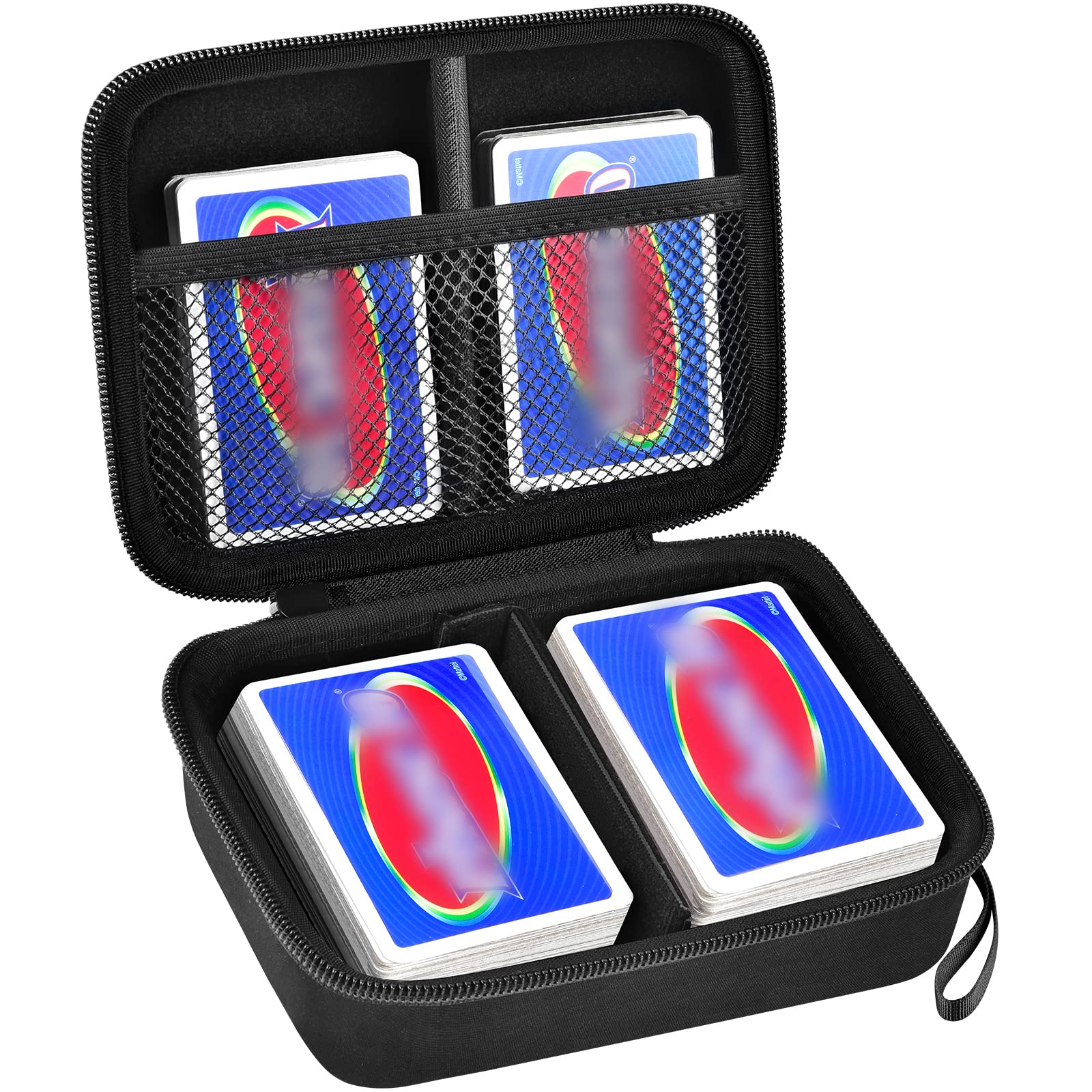 PAIYULE Hard Case Compatible with Phase 10 Card Game. Fits up to 360 Cards. Includes 2 Removable Divider (Black)- Case Only