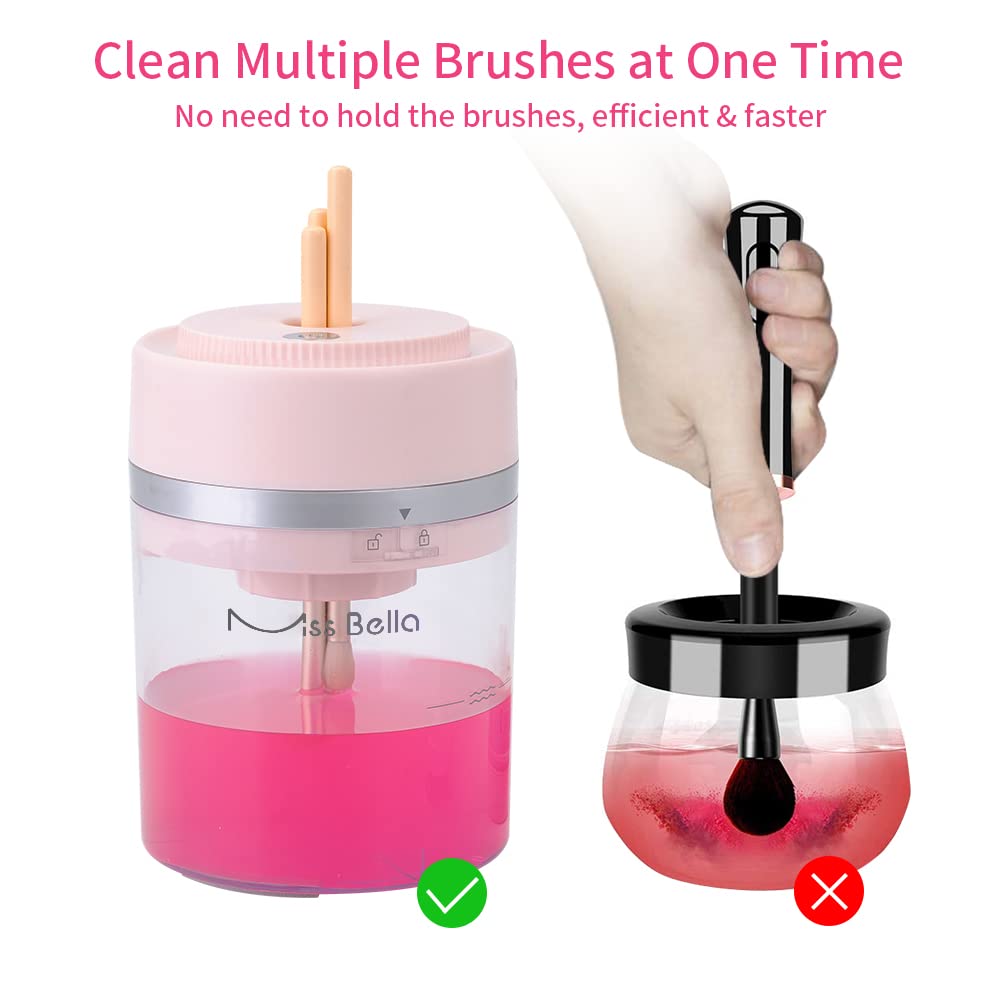 Electric Makeup Brush Cleaner Dryer Machine, USB Charging Automatic Cosmetics Brushes Cleaning Drying Machine for Almost All Size Make up Brushes