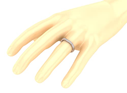 Dazzlingrock Collection Round White Diamond Contour Enhancer Band for Women (0.20 ctw) in 10K Rose Gold, Size 4