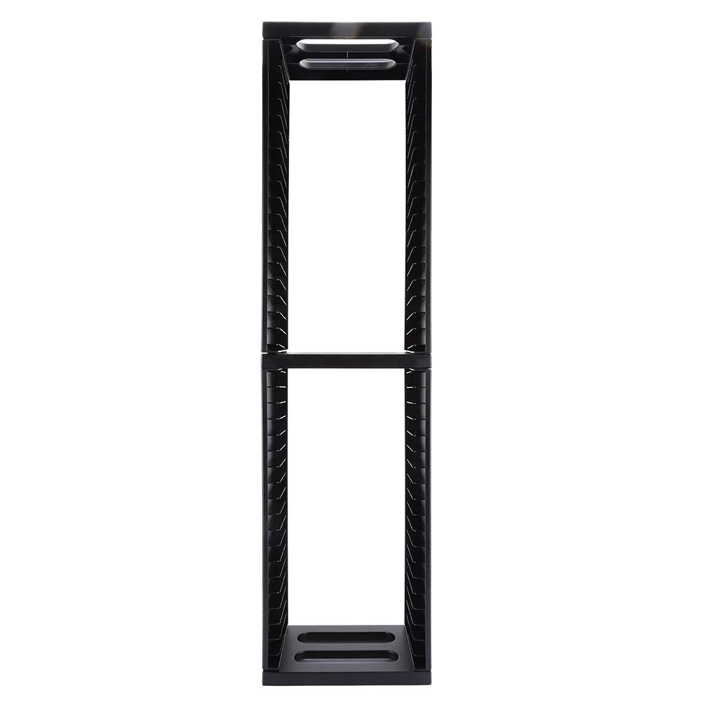 DAUERHAFT Game Disc Organizer, Game Disc Storage Shelf Large Capacity Double Tier Professional for Video Game Store for Home