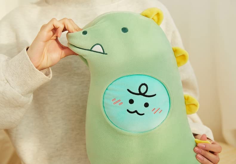 KAKAO Official Merchandise- Jordy Cute Dinosaur Size: 11.8 x 5 x 13 Inch KAKAO FRlENDS