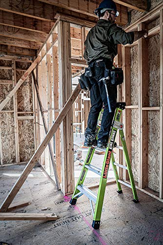 Little Giant Ladders, King Kombo, Professional, 5 Ft. A Frame, 8 Ft. Extension, Fiberglass, Type 1AA, 375 lbs Weight Rating, (13580-001)