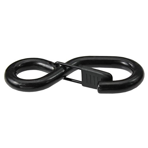 US Cargo Control Heavy Duty Black Vinyl Coated S-Hook w/Keeper