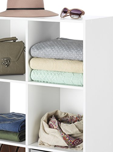 Whitmor 9 Cube Wood Storage Organizer - White (6422-8859-WHT-BB)