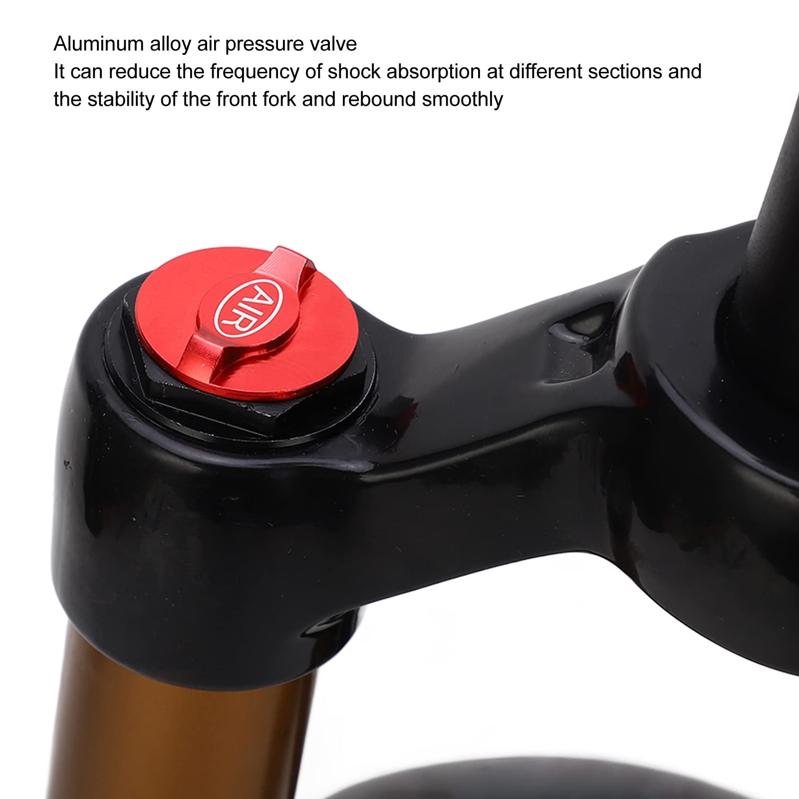 DAUERHAFT Mountain Bike Suspension Fork, Straight Steerer Shock Absorbing 26inch Suspension Air Fork Manual Lockout 100mm Axle Spacing for Replacement