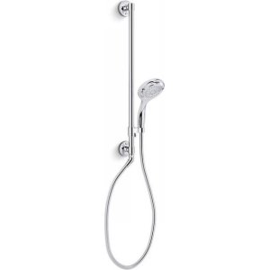 KOHLER K-45903-SN Hydrorail-H Bath and Shower Column, Vibrant Polished Nickel