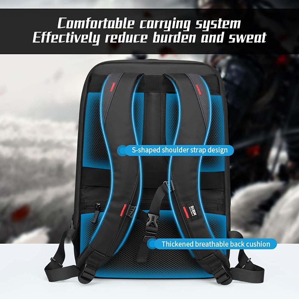 BUBM Console Backpack for PS5,Large Capacity Travel Carrying Case for Sony PlayStation5 Console Digital Edition,Storage Bag for Controllers, Monitor,Headset,Game discs,Charger & Accessories