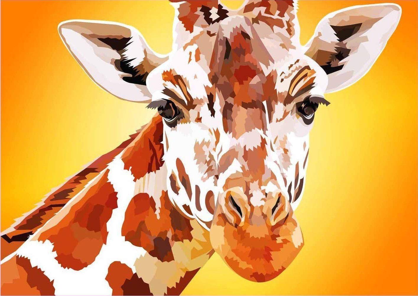 SENWANG Diamond Painting Kits for Adults 5D DIY Full Drill by Number Round Crystal Rhinestone Embroidery Arts Craft for Home Wall Decor 11.8"x 15.75"Giraffe