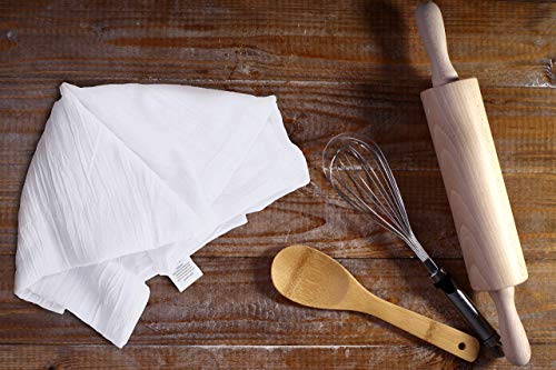 Utopia Kitchen [12 Pack] Flour Sack Tea Towels, 28" x 28" Ring Spun 100% Cotton Dish Cloths - Machine Washable - for Cleaning & Drying - White